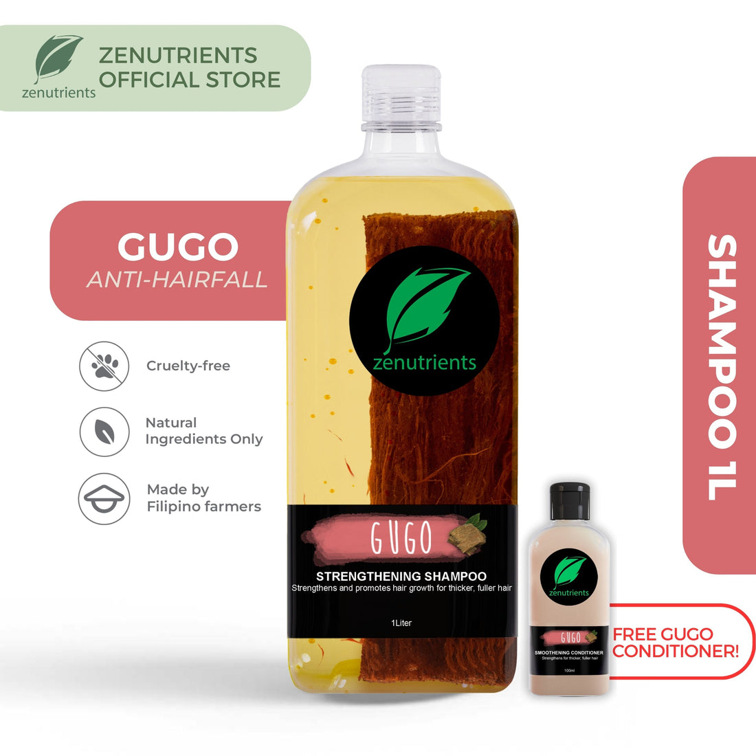 Zenutrients Gugo Strengthening Shampoo (Reduces Hairfall, Natural, Sul